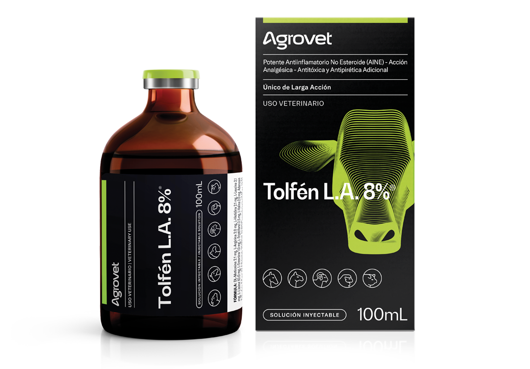 Tolfén L.A. 8%® | Tolfemax A.P. 8% | Solución Inyectable | Agrovet